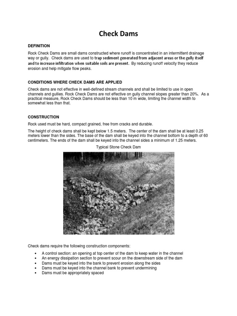 Check Dams 2 | PDF | Dam | Surface Runoff
