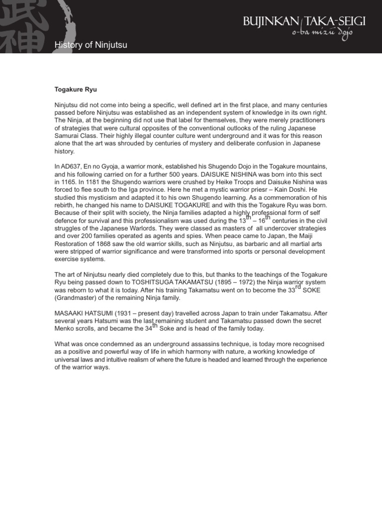 All Ninpo Ninjutsu Fighting Training Steps | PDF | East Asian Martial ...