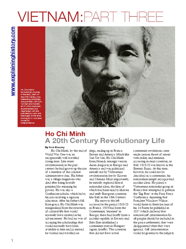 Origins of The Vietnam War Part Three | PDF | Ho Chi Minh | Vietnam War