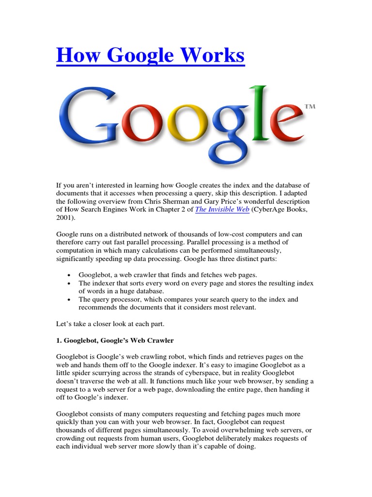 Understanding How Google Works | PDF | Career & Growth | Business