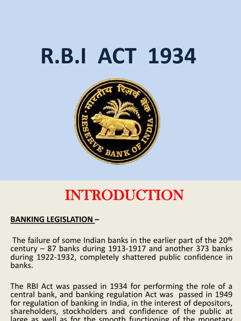 RBI PPT | Reserve Bank Of India | Foreign Exchange Reserves