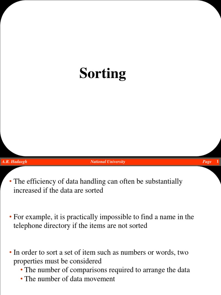 02 Sorting Chap 13 Pdf Algorithms And Data Structures Discrete Mathematics