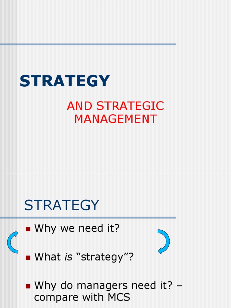 Strategy: and Strategic Management | PDF | Business