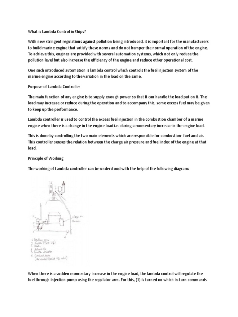 Lambda Control in Ships | PDF | Engines | Exhaust Gas