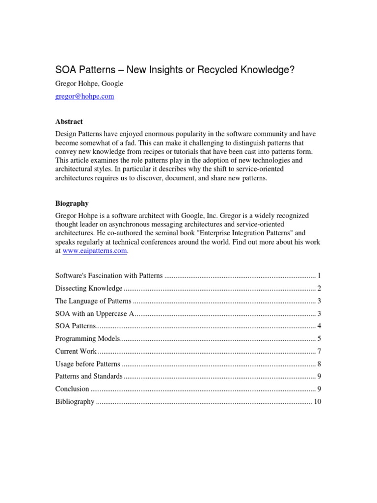 SOA Patterns | PDF