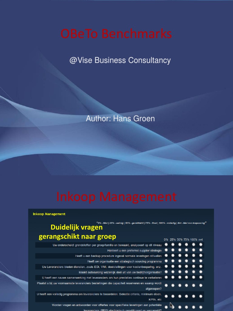 Obeto Benchmarks: @vise Business Consultancy | PDF