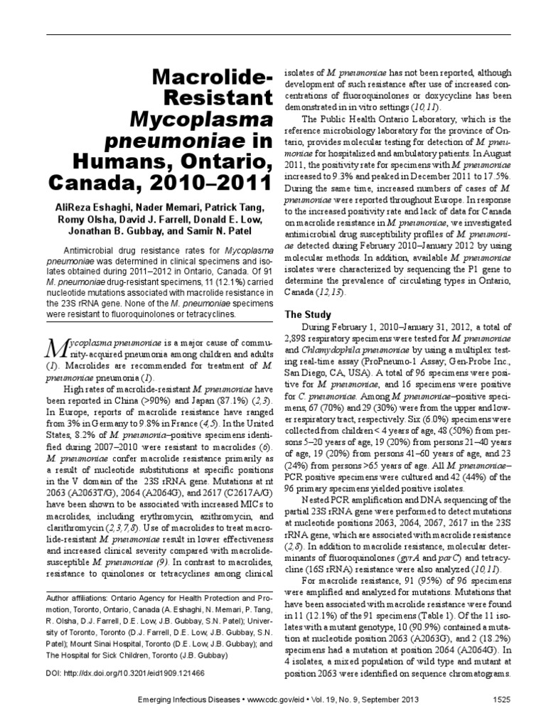 Macrolide Resistance Paper | PDF | Antimicrobial Resistance | Dna ...