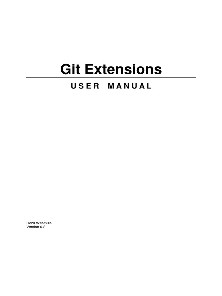 Git Extensions - User Manual | PDF | Version Control | Microsoft Visual ...