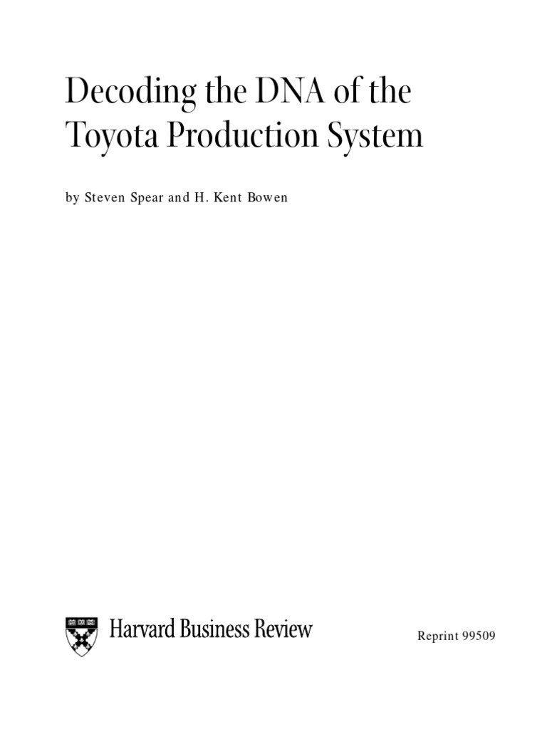 Decoding Toyota Production System | PDF
