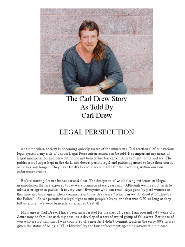 Carl Drew Can't Get Parole Because He Is Innocent. | PDF | Murder | Parole