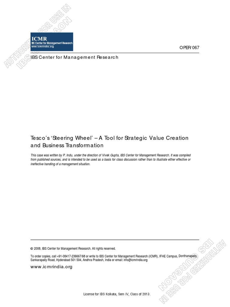 Tesco's Steering Wheeloper067 | PDF | Tesco | Supermarket