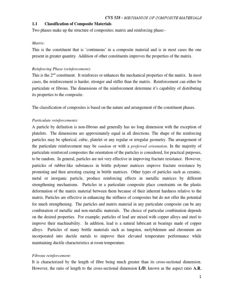 1.1 Classification of Composite Materials | Download Free PDF ...