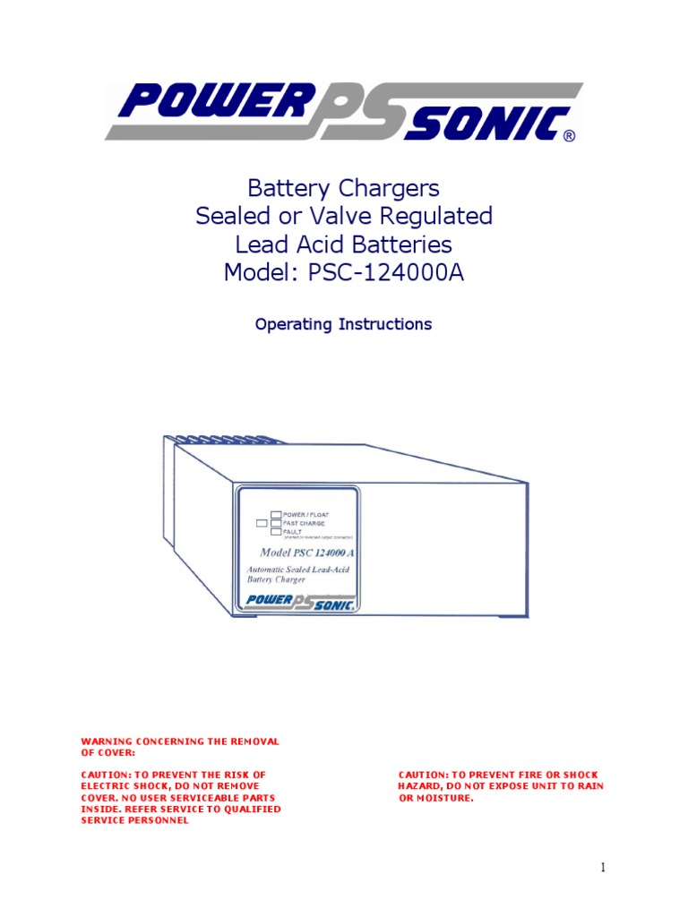 PSC-124000A Charger Operating Manual | PDF | Technology & Engineering ...