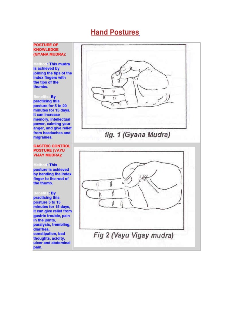 Hand Postures | PDF | Hand | Finger