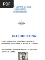 Lowry Method for Protein Estimation | PDF | Chemistry | Chemical Substances