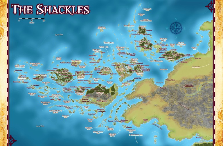 Skull & Shackles Web Supplement - Isles of The Shackles Map | PDF