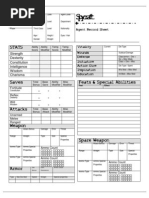 D20 Modern Character Sheet | PDF | D20 System | Tabletop Games