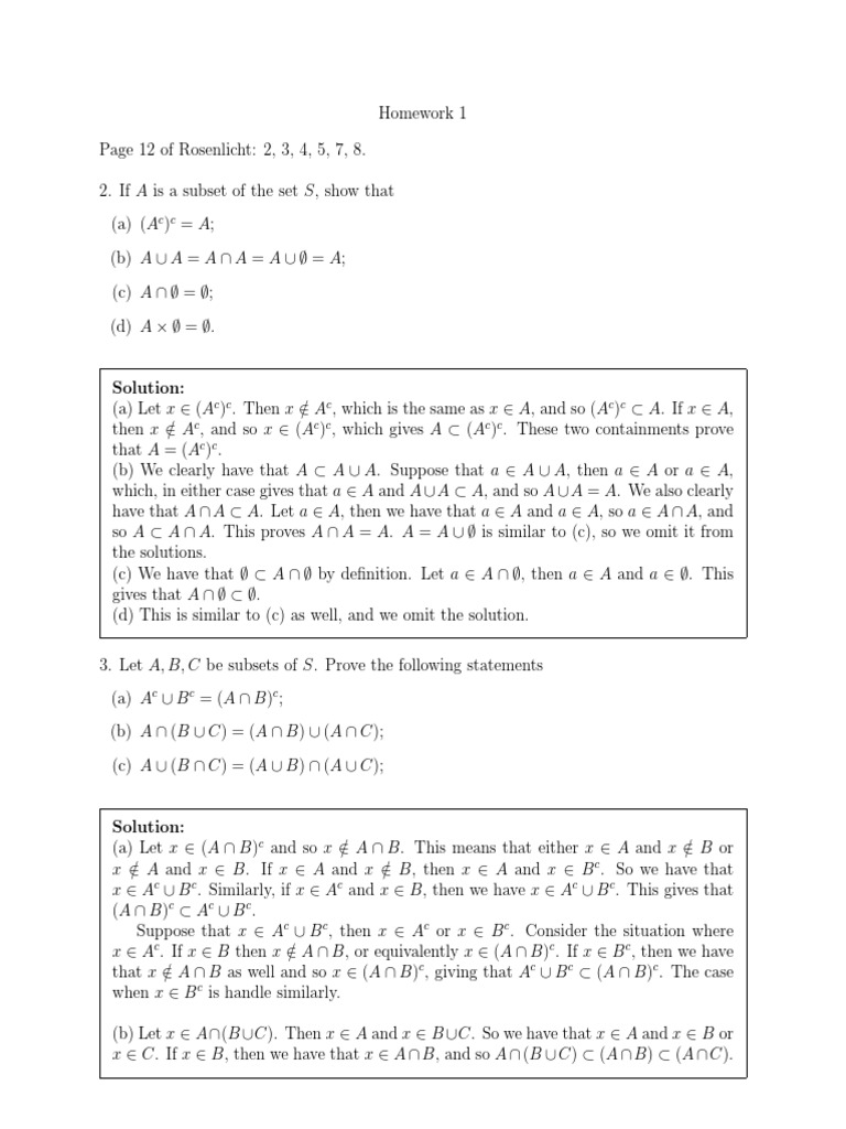 Chapter 1 Solutions To Introduction To Analysis | PDF | Element ...