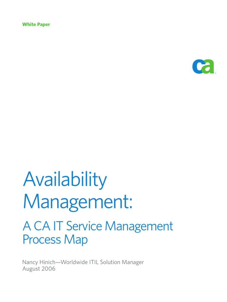 Availability Management | PDF | Itil | It Service Management