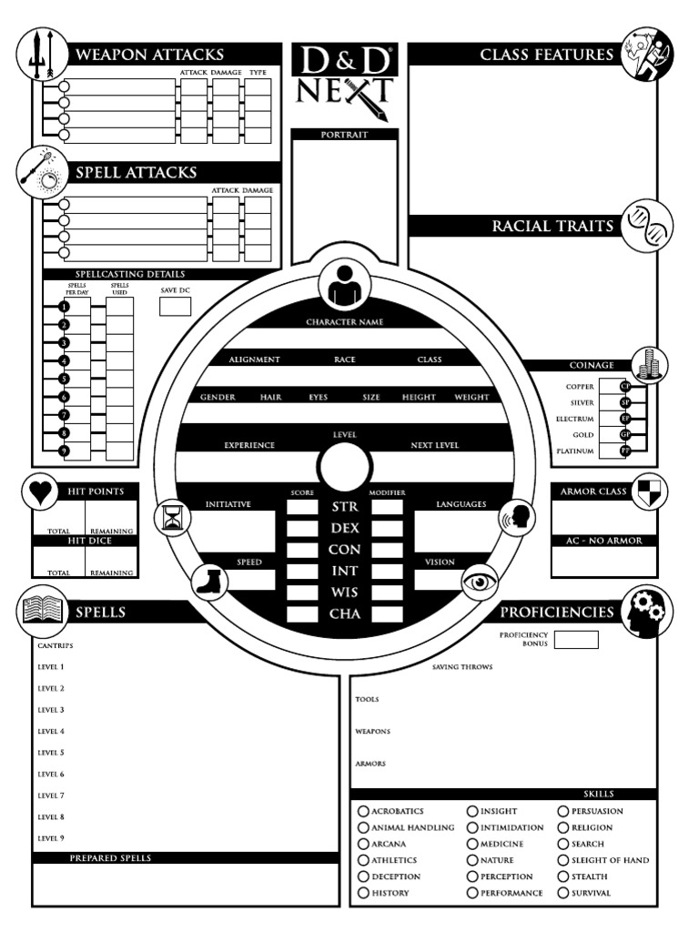 DND Next Character Sheet (10-14) | PDF