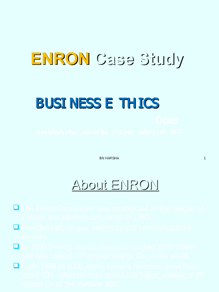 Enron Case Study: Ethics and Scandal | PDF | Enron | Companies