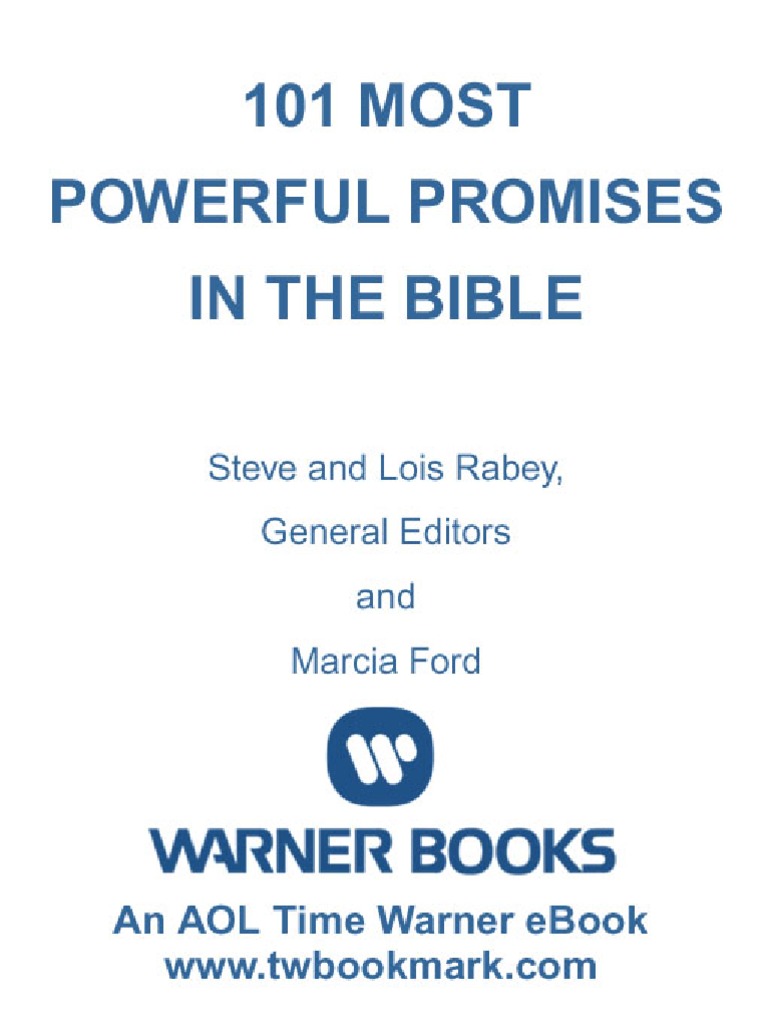 101 Most Powerful Promises in The Bible, 0446532142 | PDF | Forgiveness ...