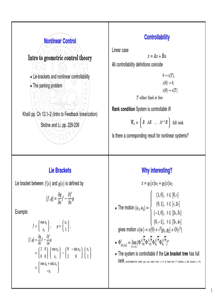 Fu Lec LIE FRT075 2006fourslides | PDF | Trigonometric Functions | Systems Theory