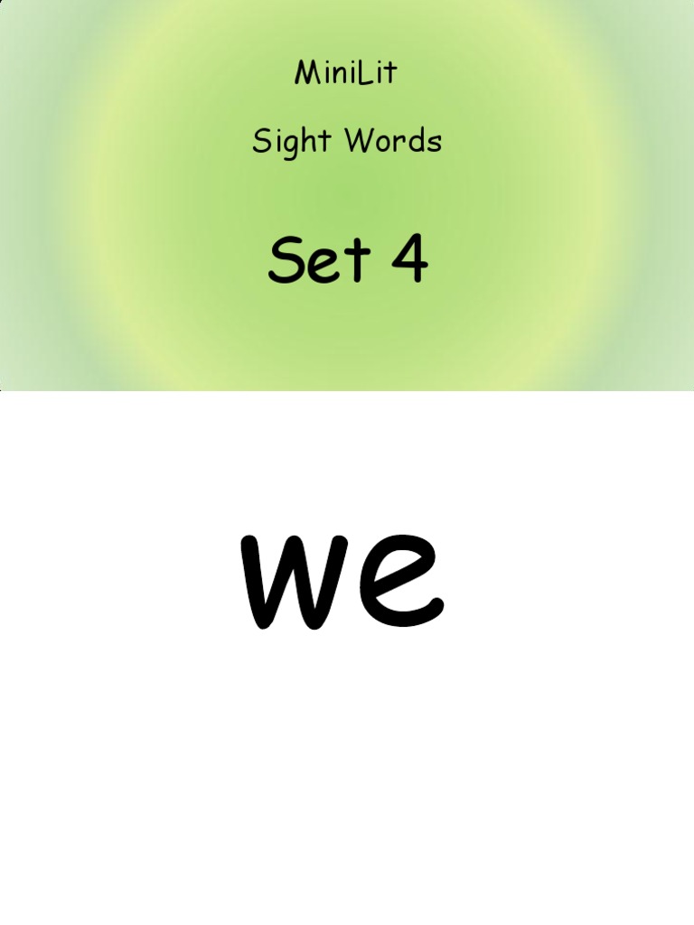 Sight Words 4 | PDF