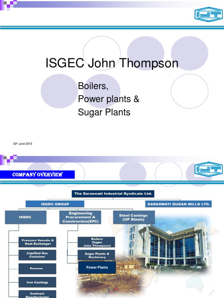 ISGEC EPC Presentation | PDF | Cogeneration | Power Station