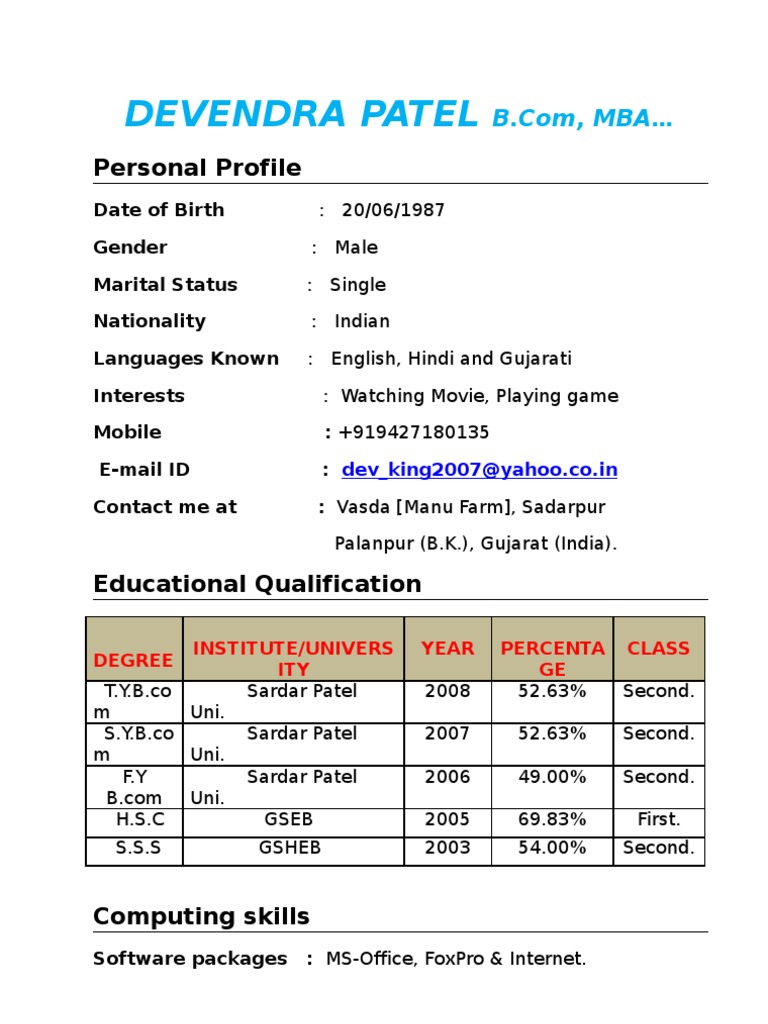 Devendra Resume | PDF