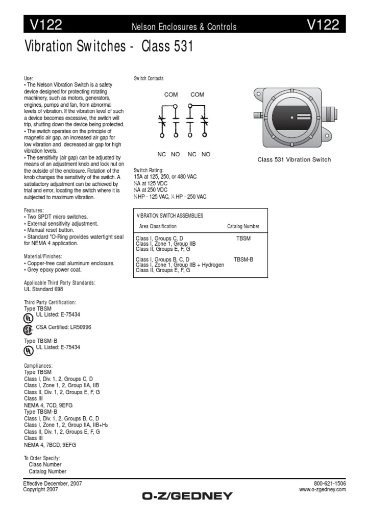 Vibration Switch | PDF | Switch | Equipment