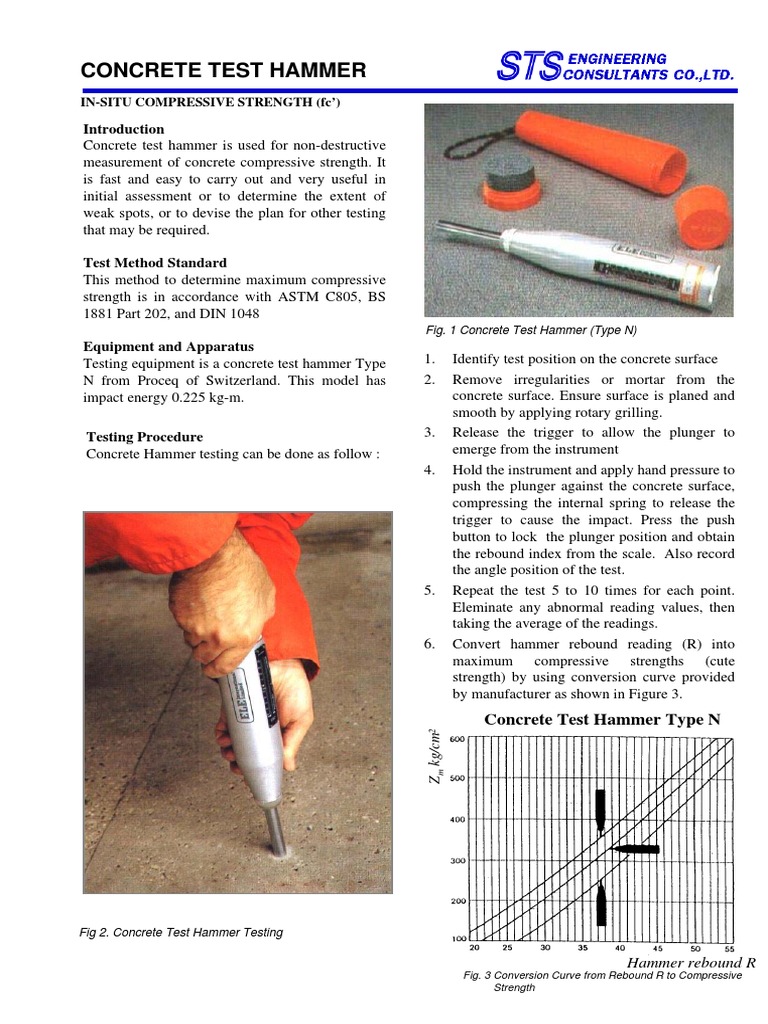 Hammer Test (Rebound) | PDF | Concrete | Engineering