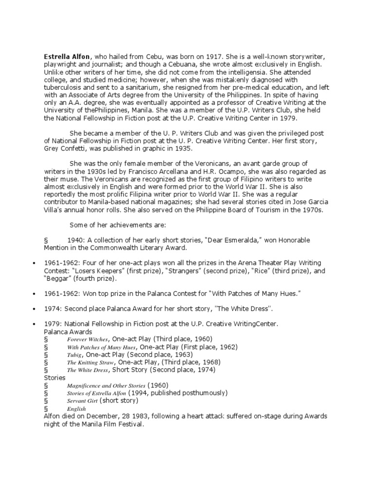 Famous Filipino Authors | PDF | Philippines | Poetry