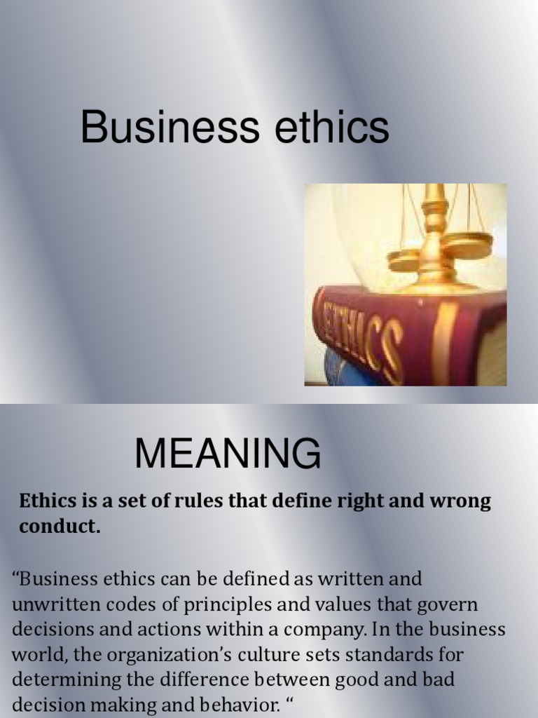 Business Ethics PPT Final | PDF | Business Ethics | Stakeholder (Corporate)