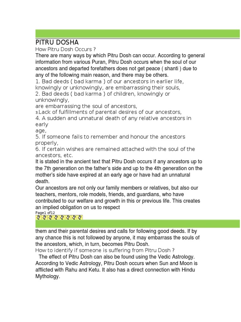 Pitru Dosha | PDF | Astrology | Esoteric Cosmology