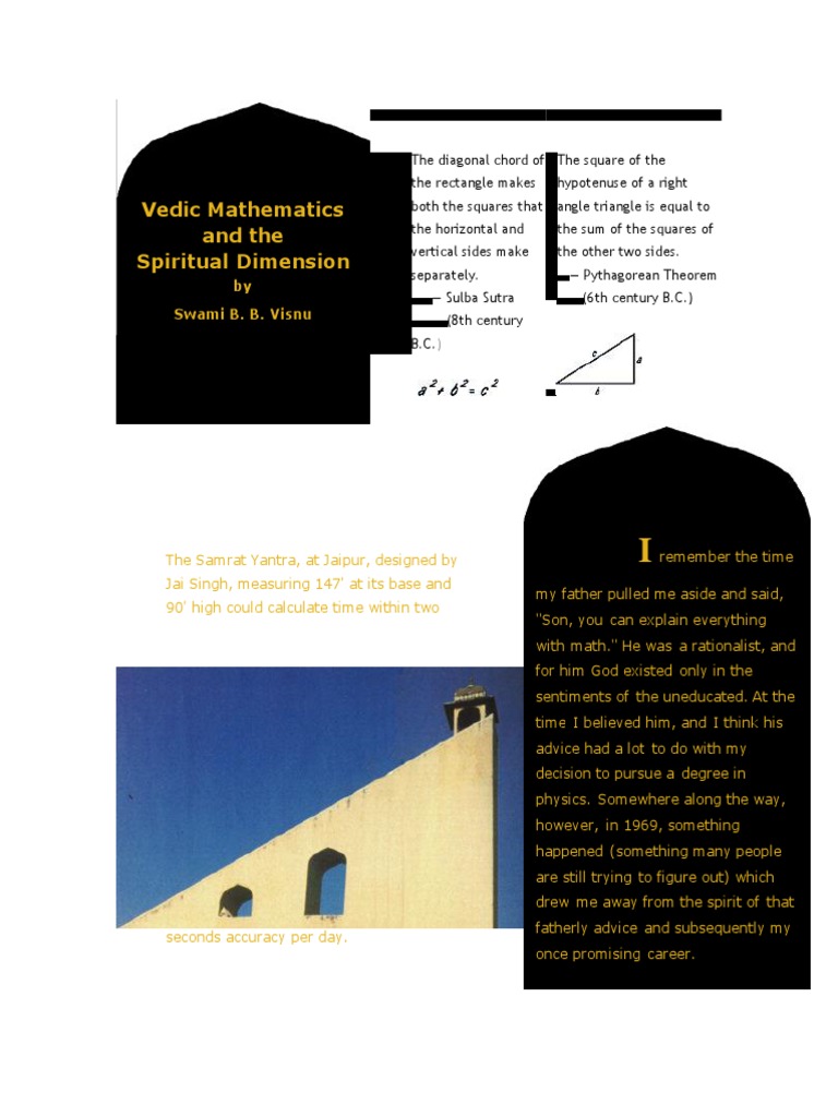 Vedic Mathematics and Spiritual Dimensions | PDF | Fraction ...