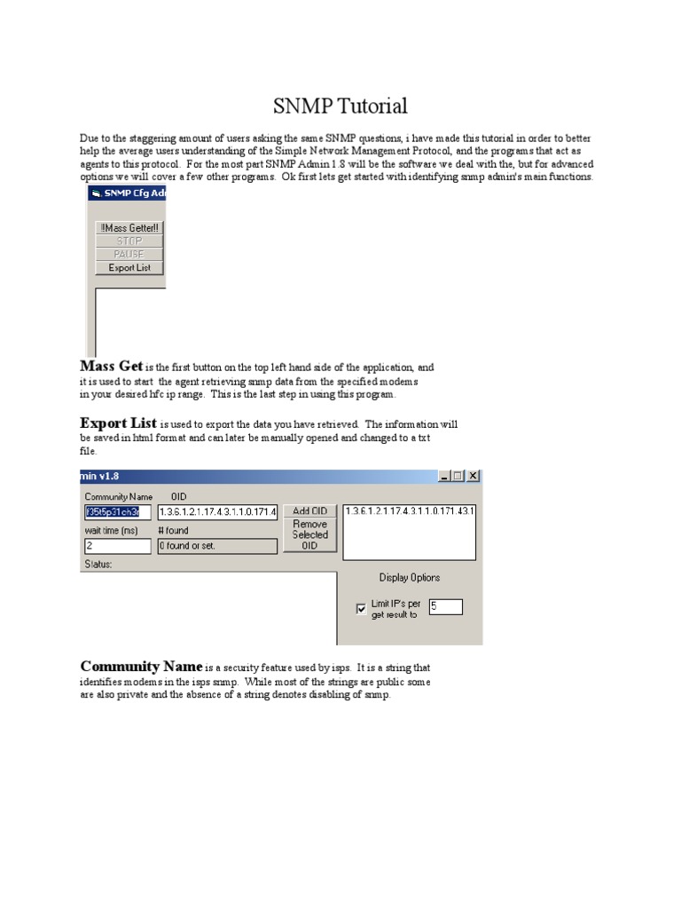 SNMP Tutorial | PDF | Digital Technology | Computer Data