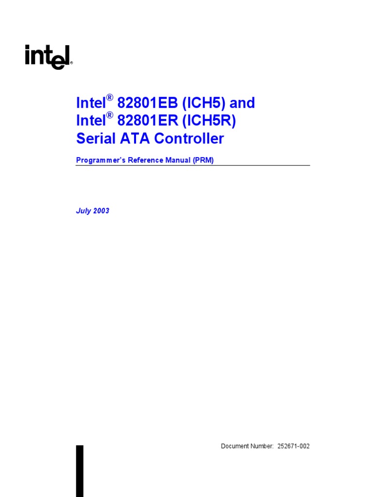 Intel SATA Controller | PDF | Bios | Device Driver