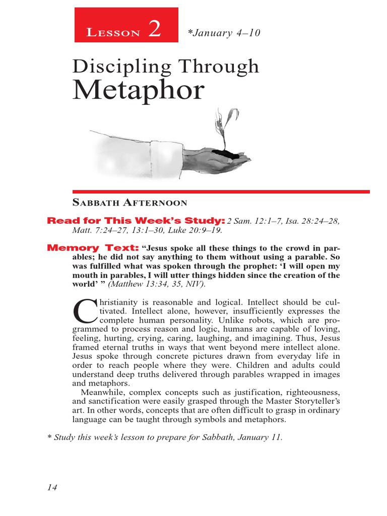 Discipling Through Metaphor 4-10.01.2014 | PDF | Parable | Disciple ...