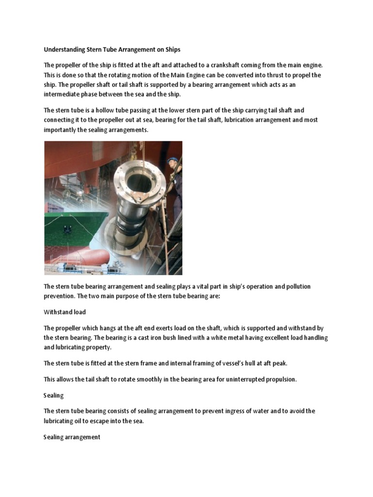 Stern Tube Arrangement in Ships | PDF | Home & Garden