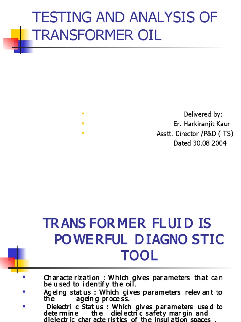 Presentation Transformer Oil | PDF | Viscosity | Methane