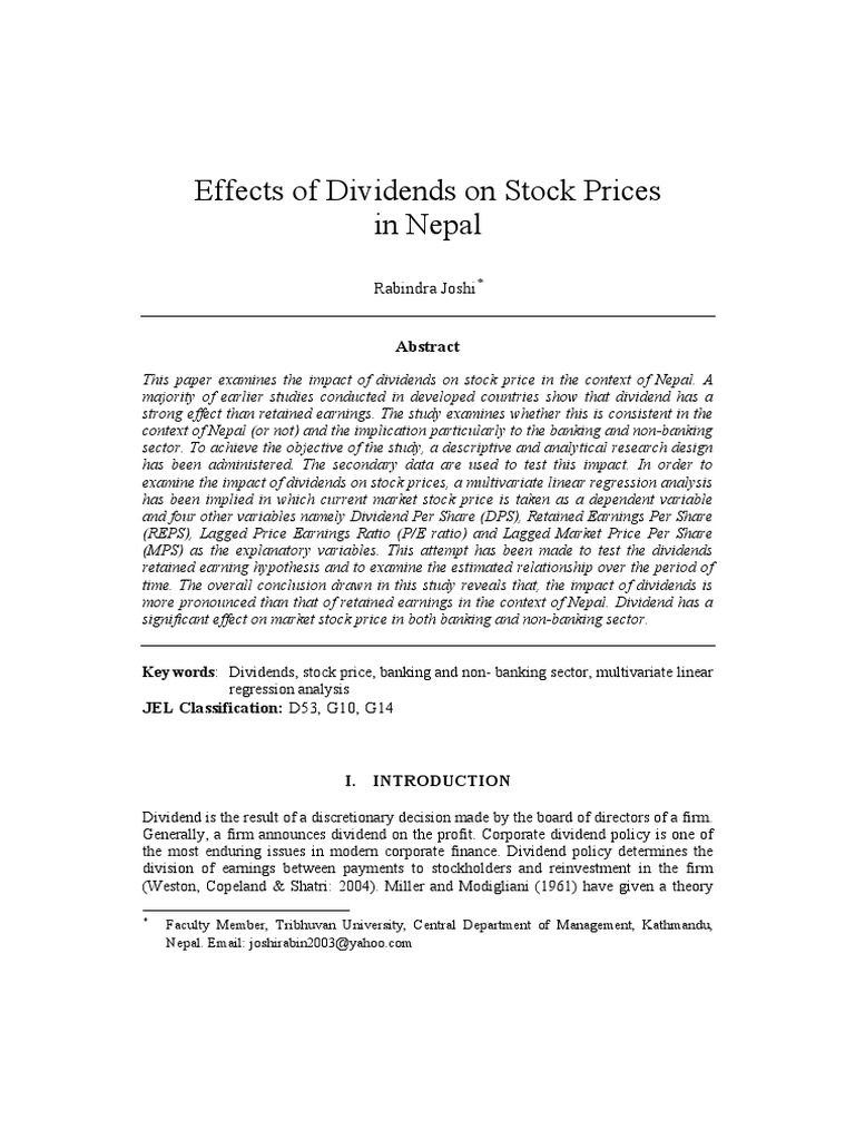 Dividend Policy | PDF | Dividend | Cost Of Capital