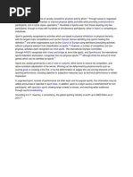 Understanding Sports: Definition & Types | PDF | Sports