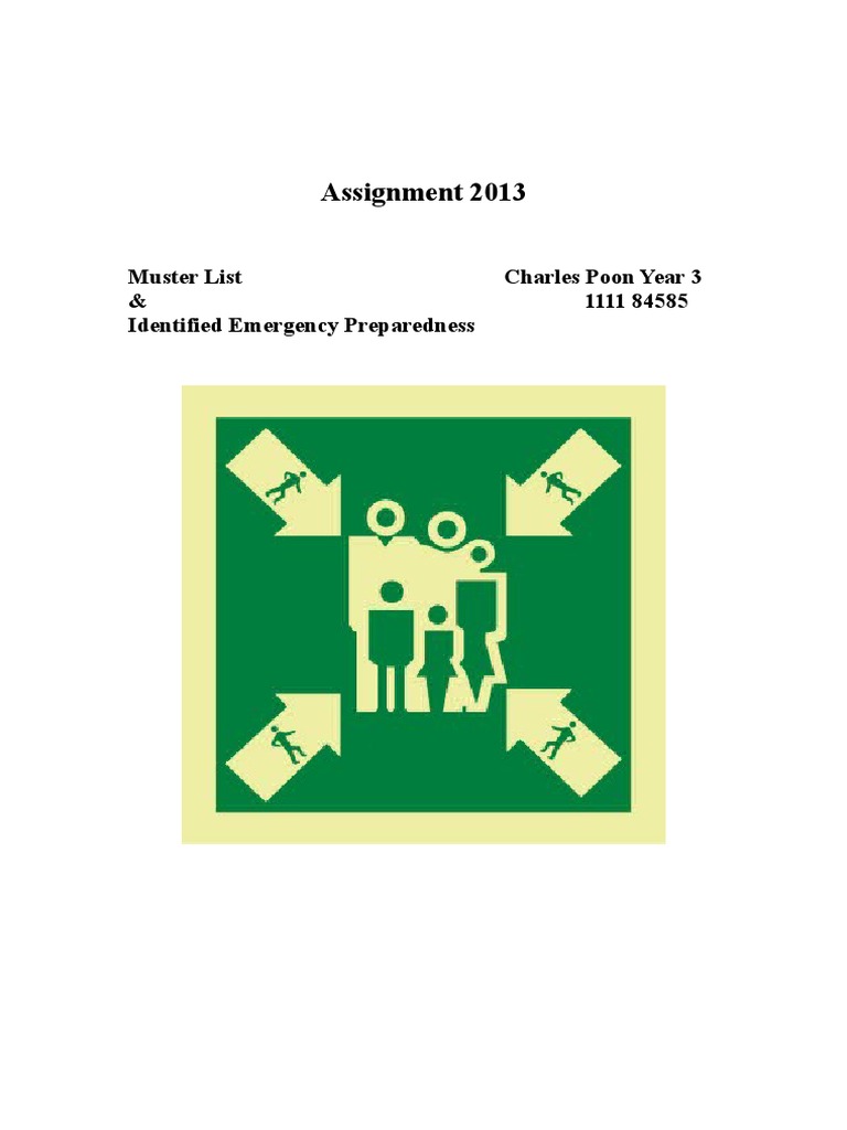 Muster List | PDF | Public Services | Safety