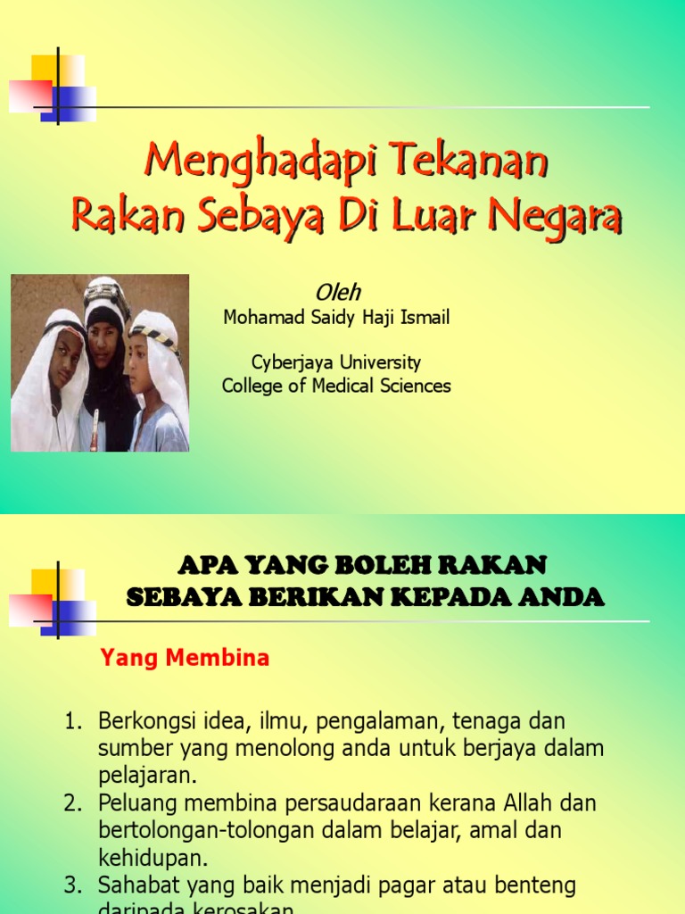 Menghadapi Tekanan Rakan Sebaya | PDF