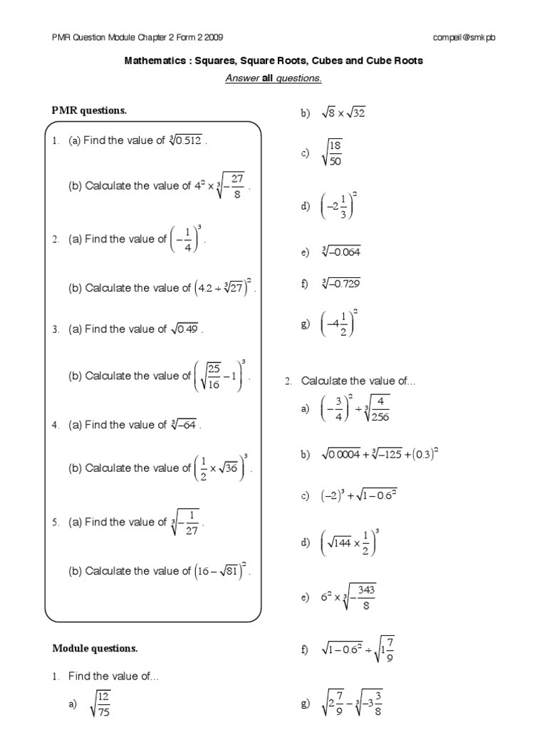 Cube Roots and Mathematical Assessments | PDF | Discrete Mathematics ...