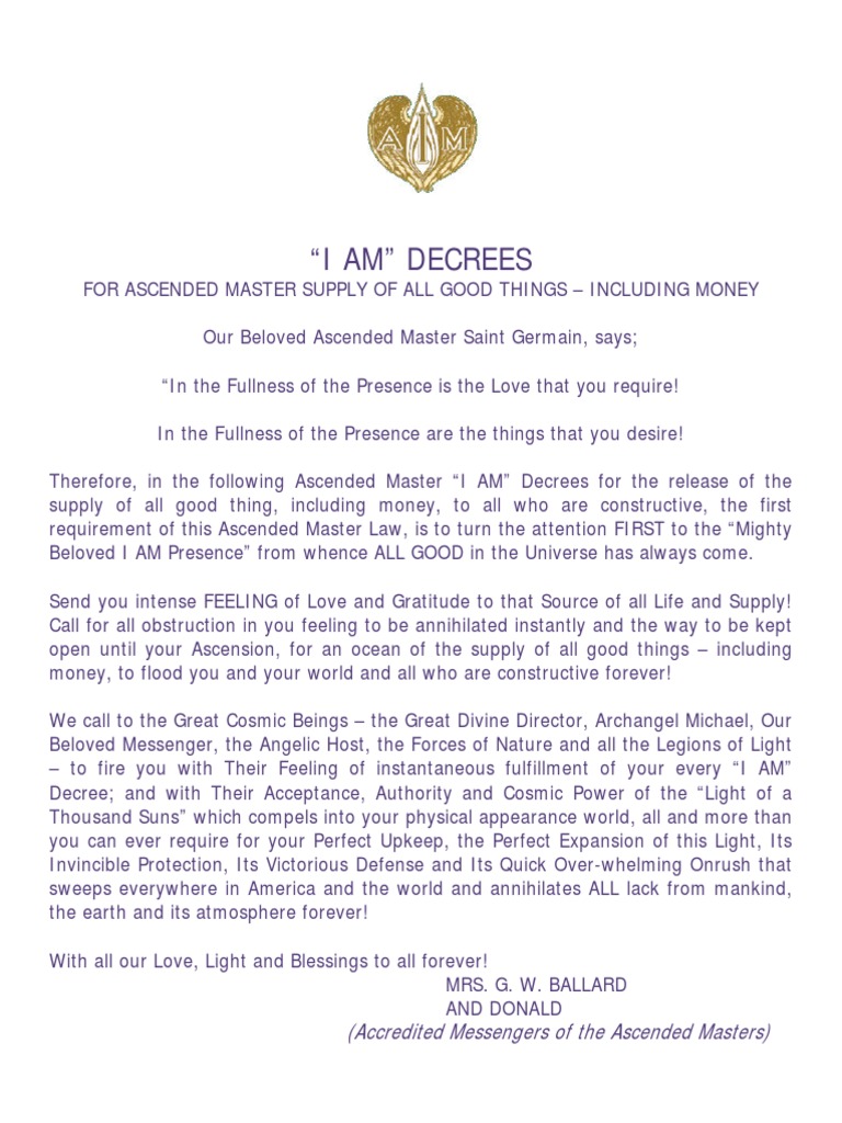 I Am Decrees For Supply | PDF