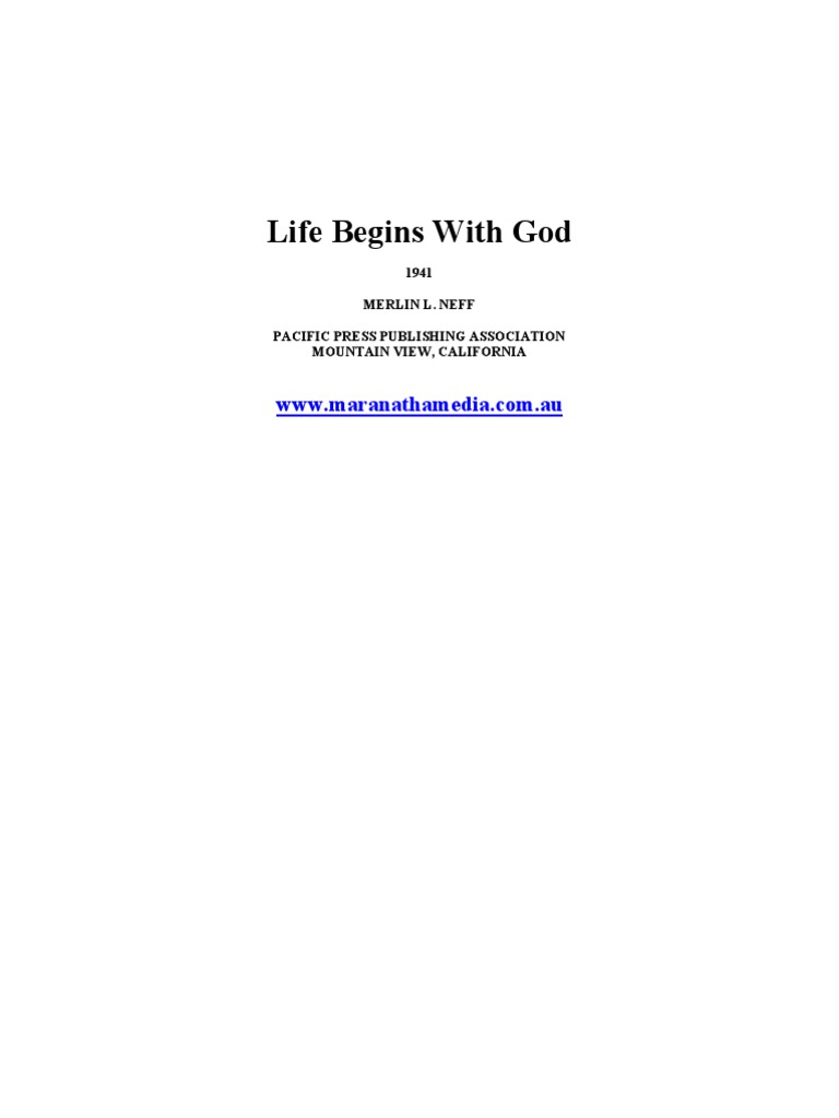 Life Begins With God-Neff | PDF | Faith | God