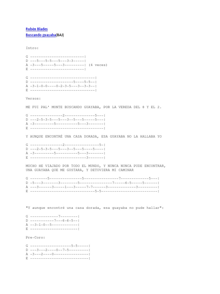 Blades Buscando Guayaba | PDF