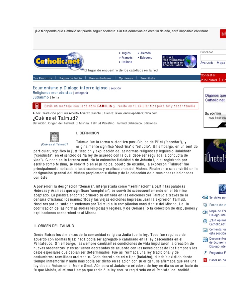 ¿Qué Es El Talmud PDF | Descargar gratis PDF | Talmud | Judaísmo
